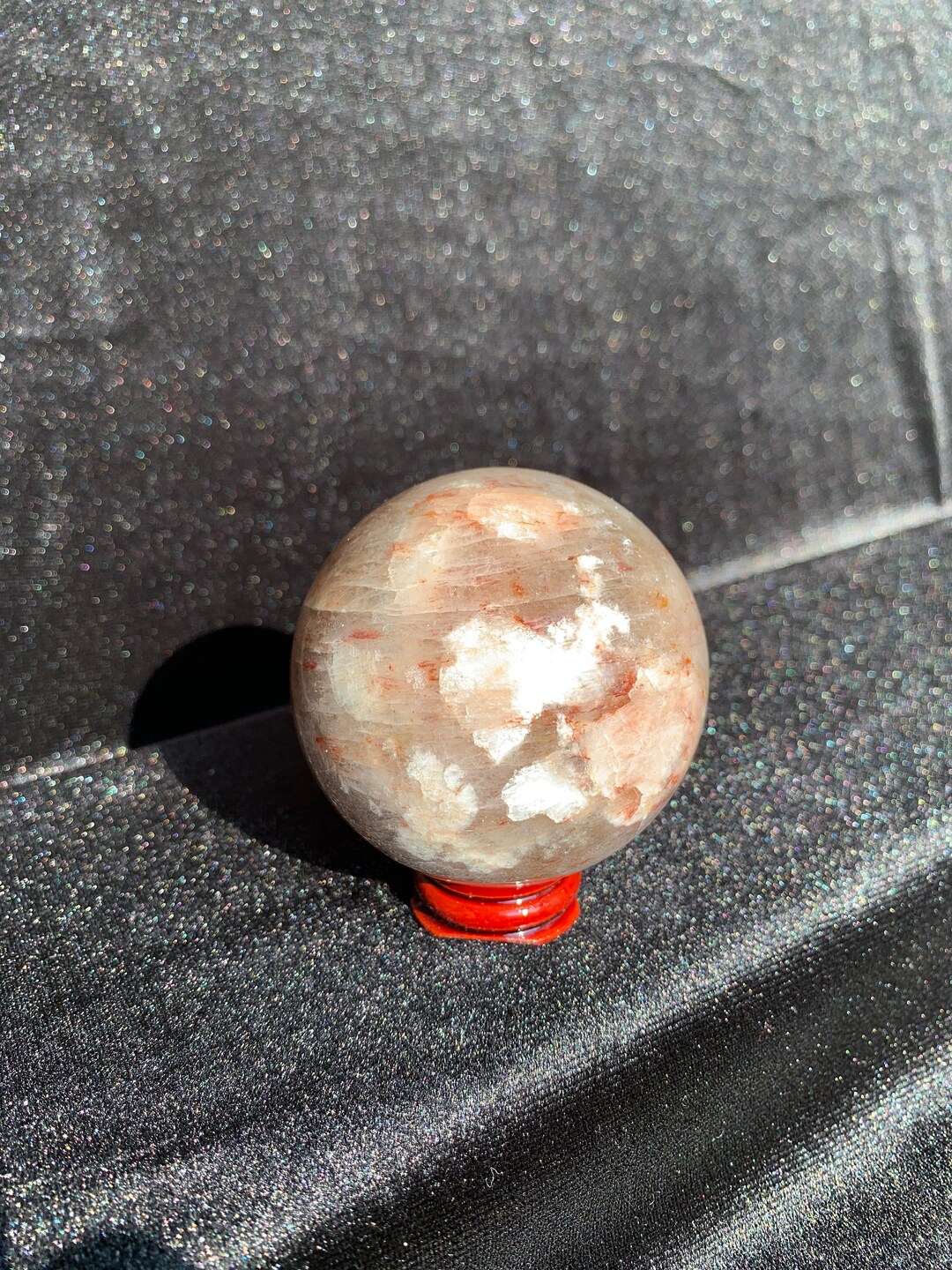 Red Quartz Sphere With Stand - Etsy