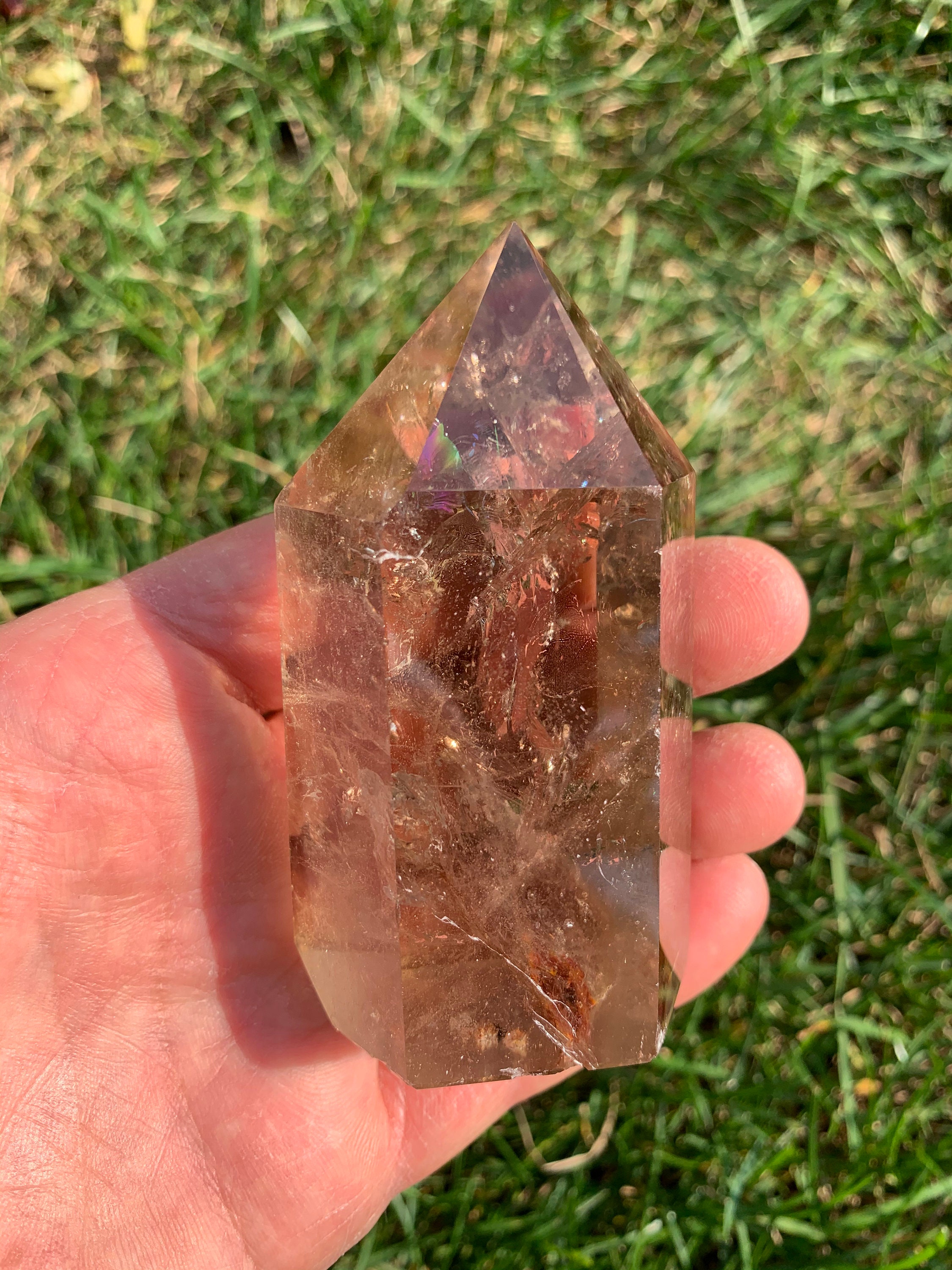 Dazzling Smoky Quartz Point with Black Velvet Gift Bag | Etsy