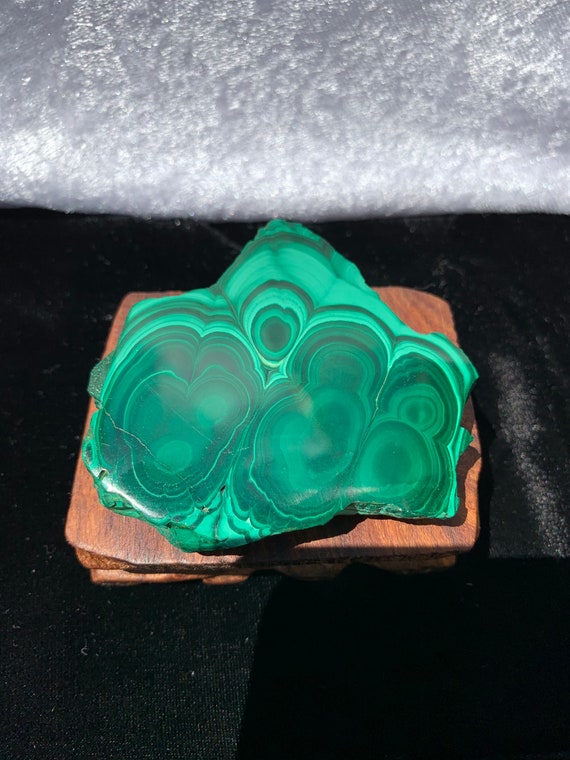 Malachite Slab Specimen with Stand | Etsy