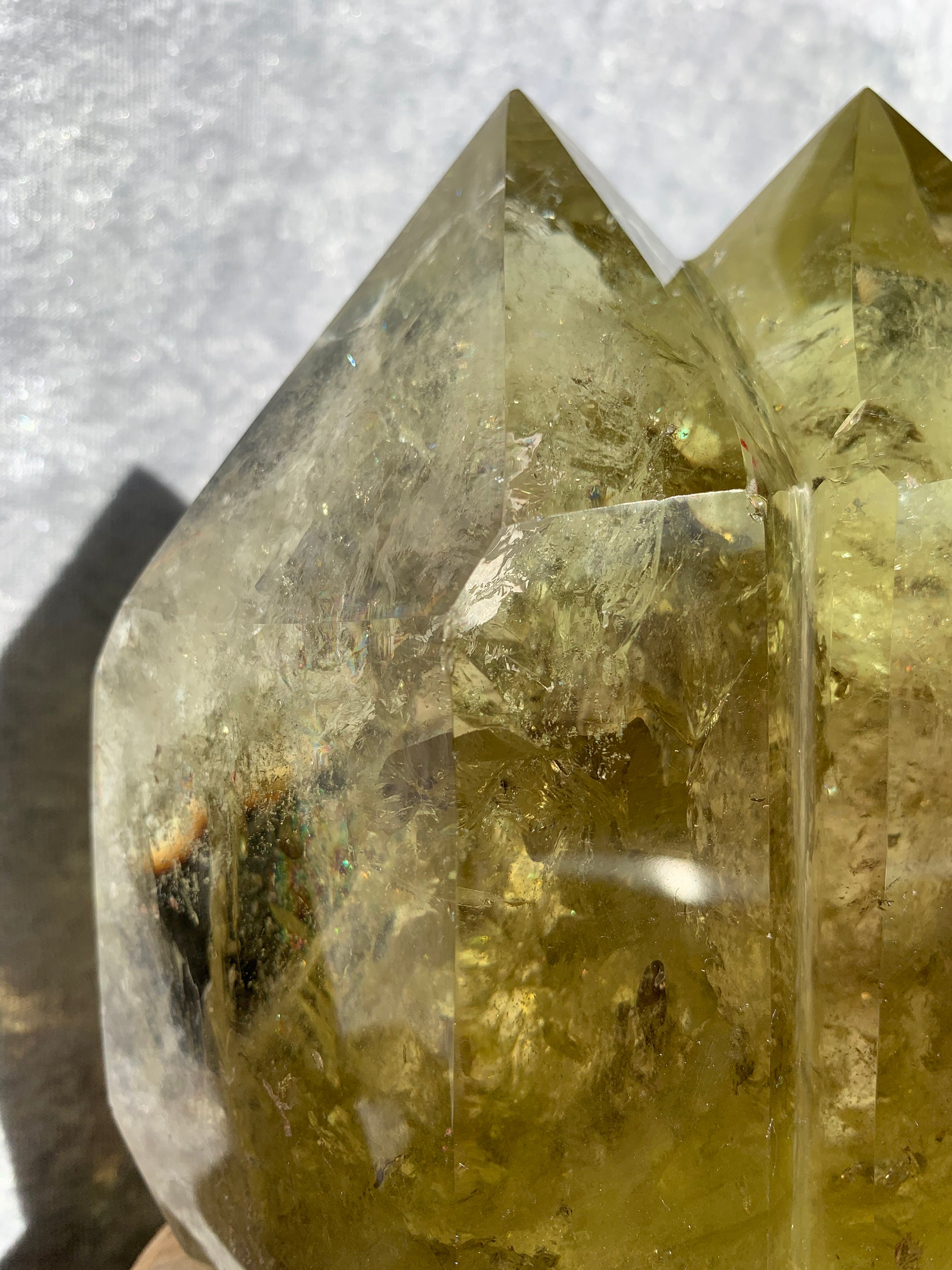 Radiant Large Citrine Twin Point Freeform With Stand - Etsy