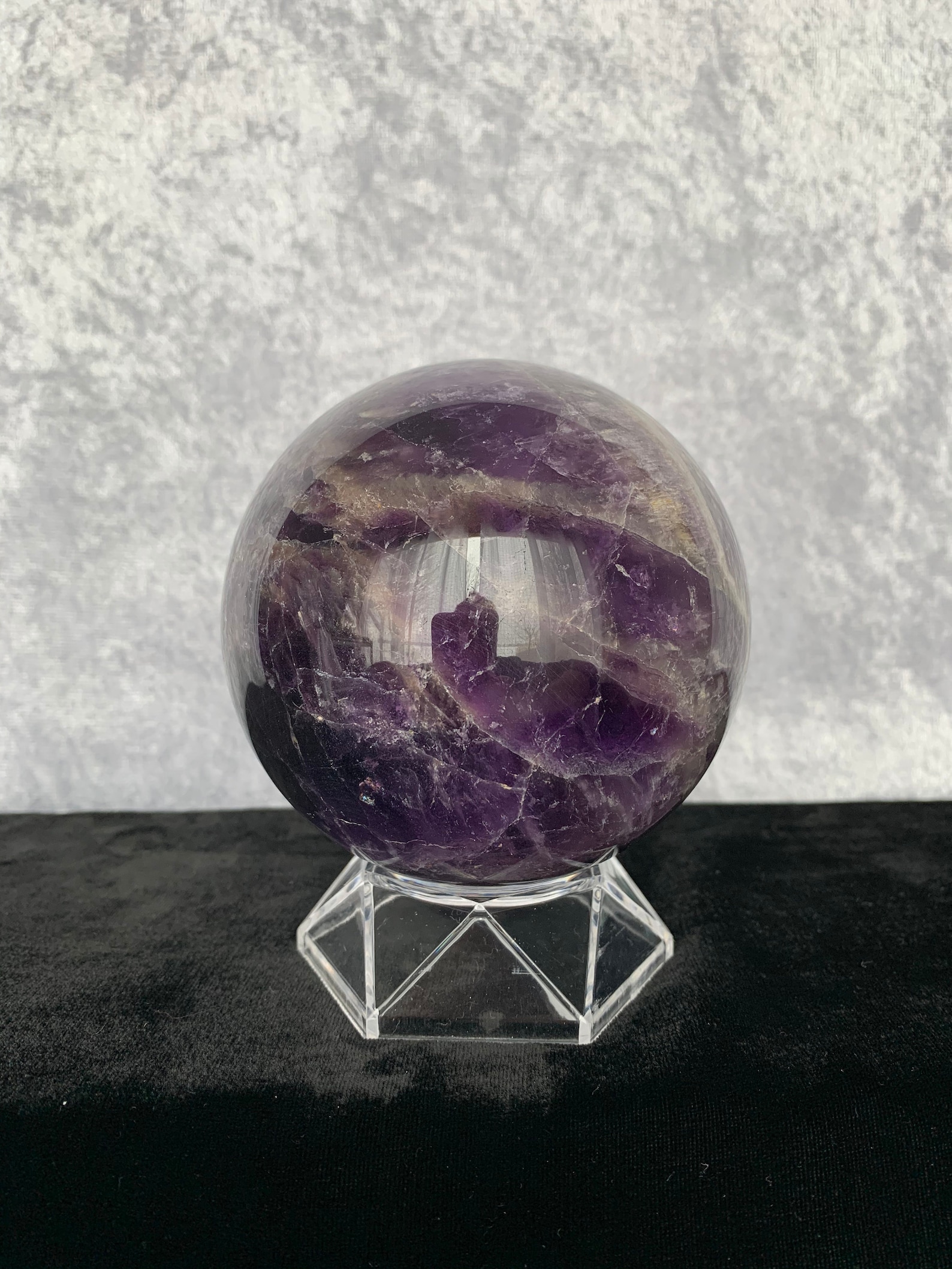 Large Dream Amethyst Sphere with Stand | Etsy