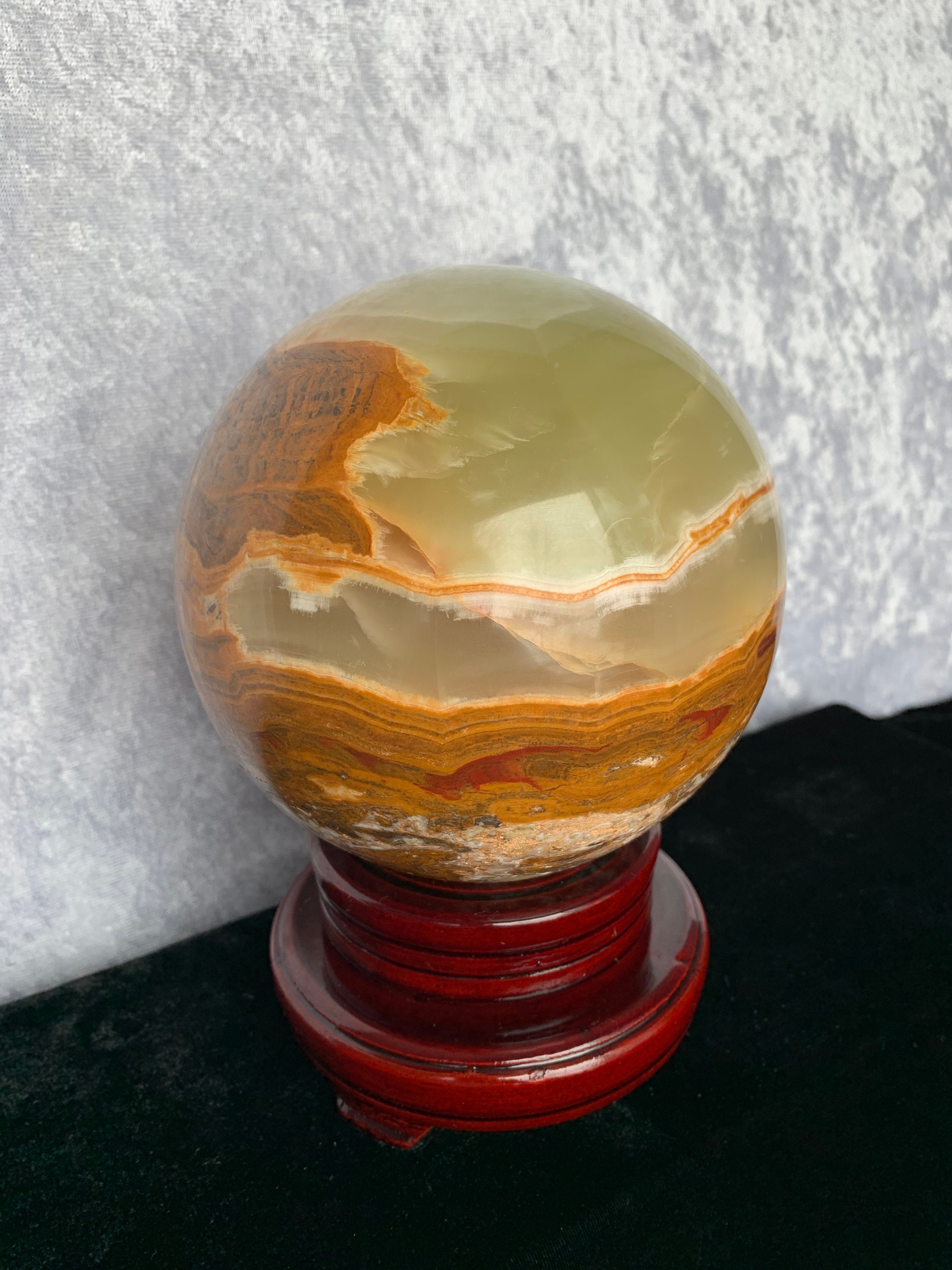 Large Afghan Jade Sphere with Stand | Etsy