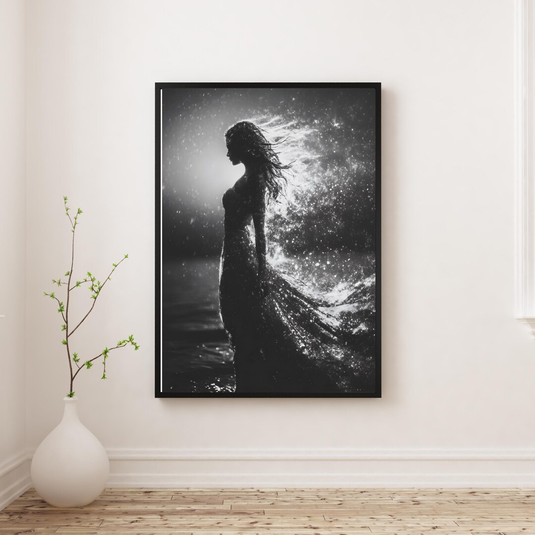 Pretty Girl Disintegration Wall Art | Abstract Feminine Printable ...