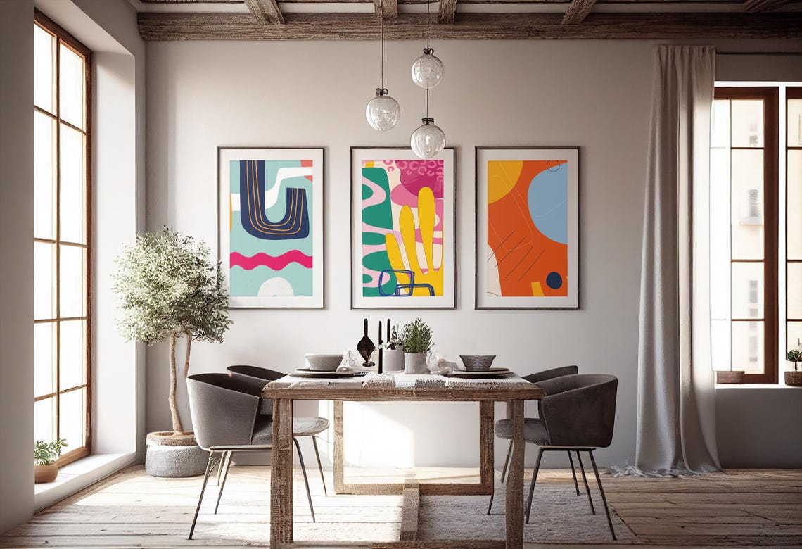 Boho Wall Art | Printable Bohemian Decor | Neutral Aesthetic Digital ...