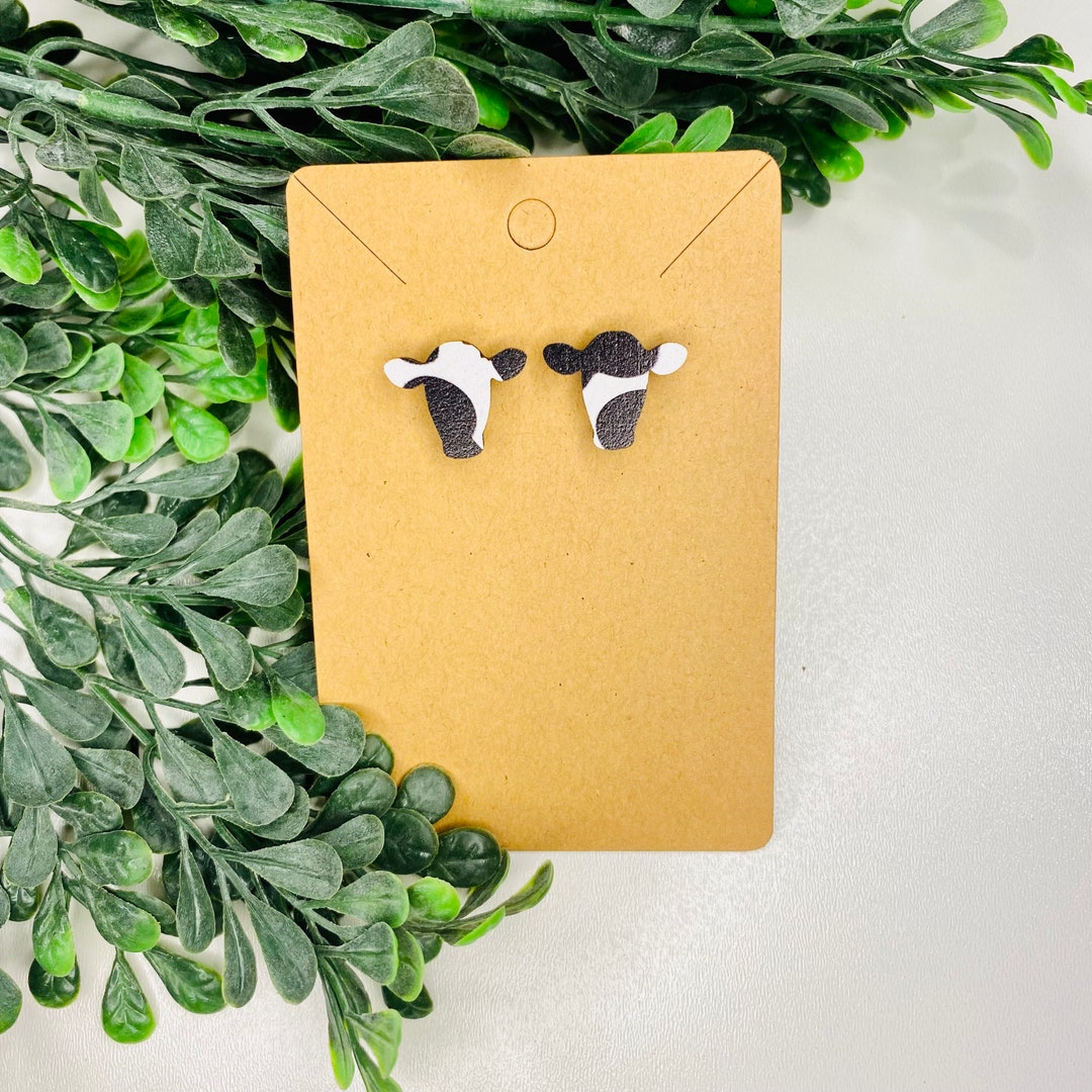 Cow Print Earrings|studs|jewelry|cows|earrings - Etsy