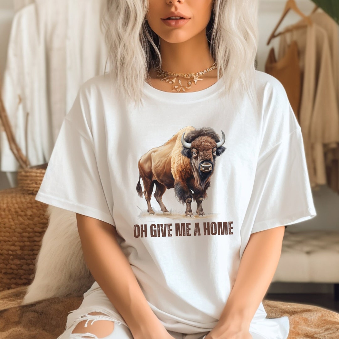 Buffalo Bold Big Image Oh Give Me a Home Unisex Softstyle T-shirt ...