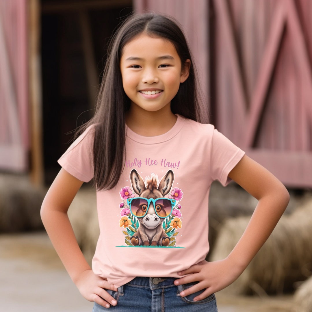 Donkey Shirt Farm holy Hee Haw Funny Sentiment Kids Heavy Cotton™ Tee ...