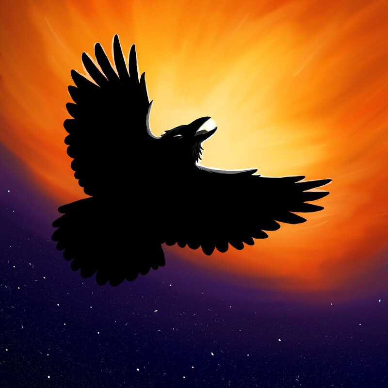 Raven Steals the Sun - Etsy