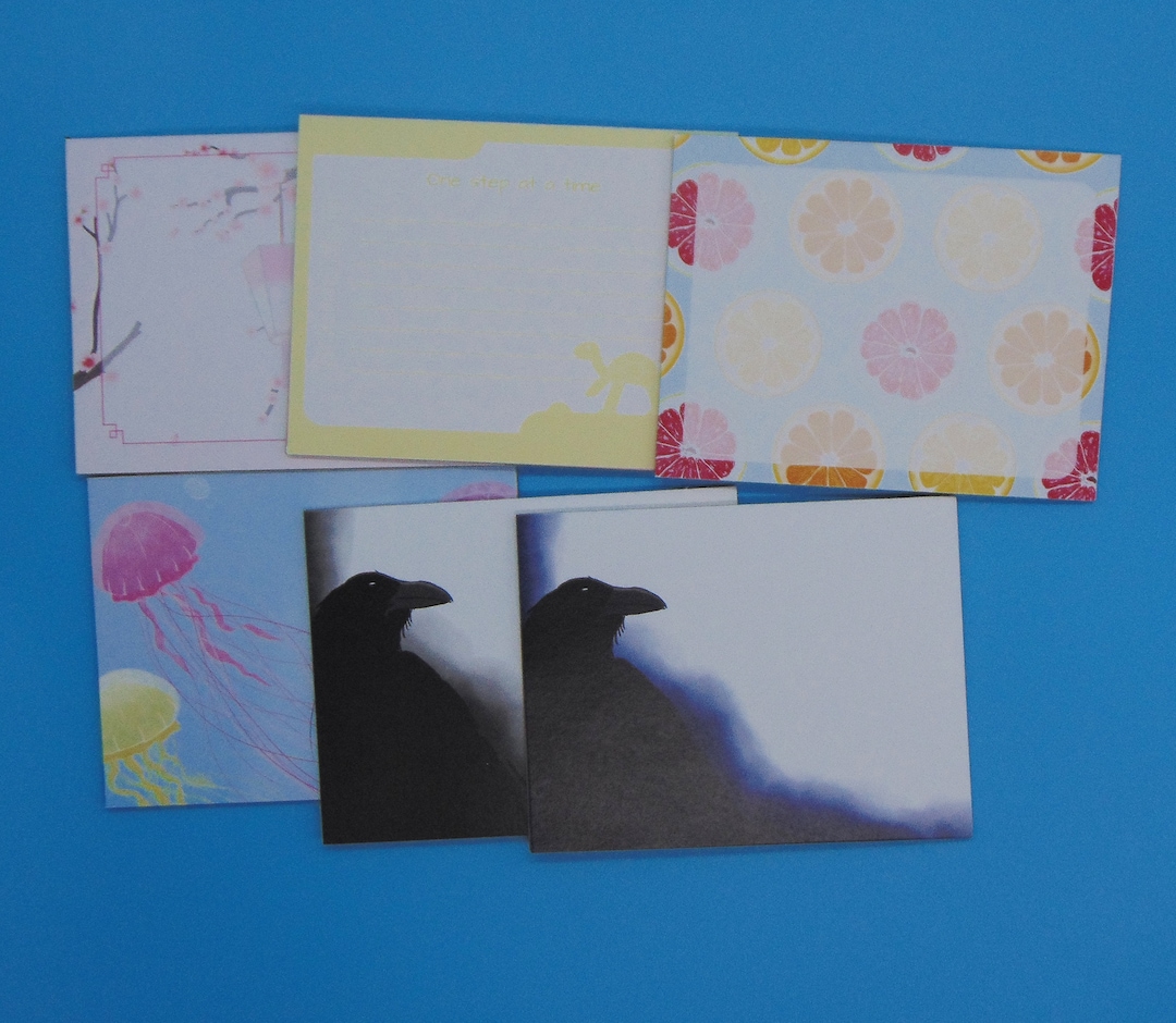 Notepad Sample Bundle (15 Sheets Each, 6 Designs, 4.25x5.5 Inches) - Etsy