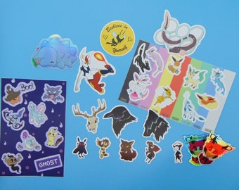 Cute Monster Vinyl Sticker Bundle | Etsy