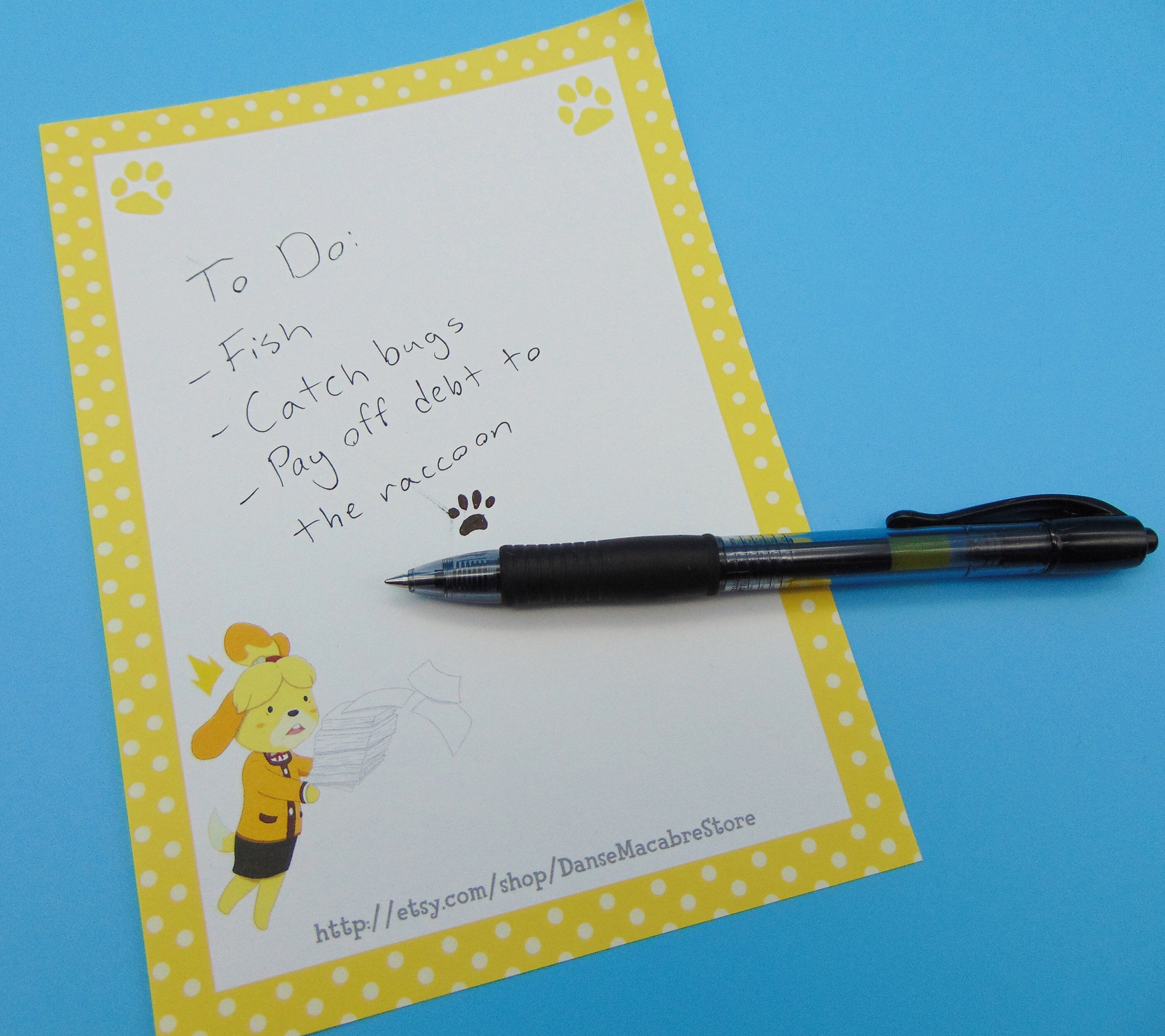 Isabelle Animal Crossing 5x7 Notepad - Etsy