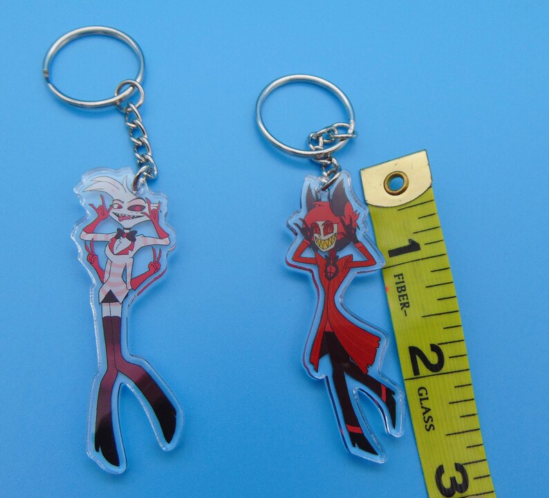 Acrylic Charms Alastor and Angel Dust Nico Nico Nii Hazbin | Etsy