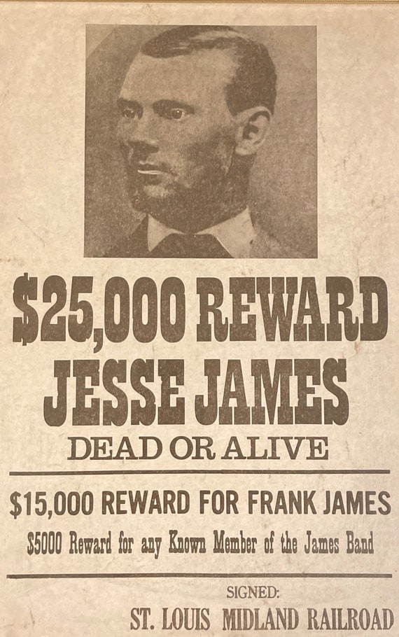 Jesse Woodson James Wanted Poster