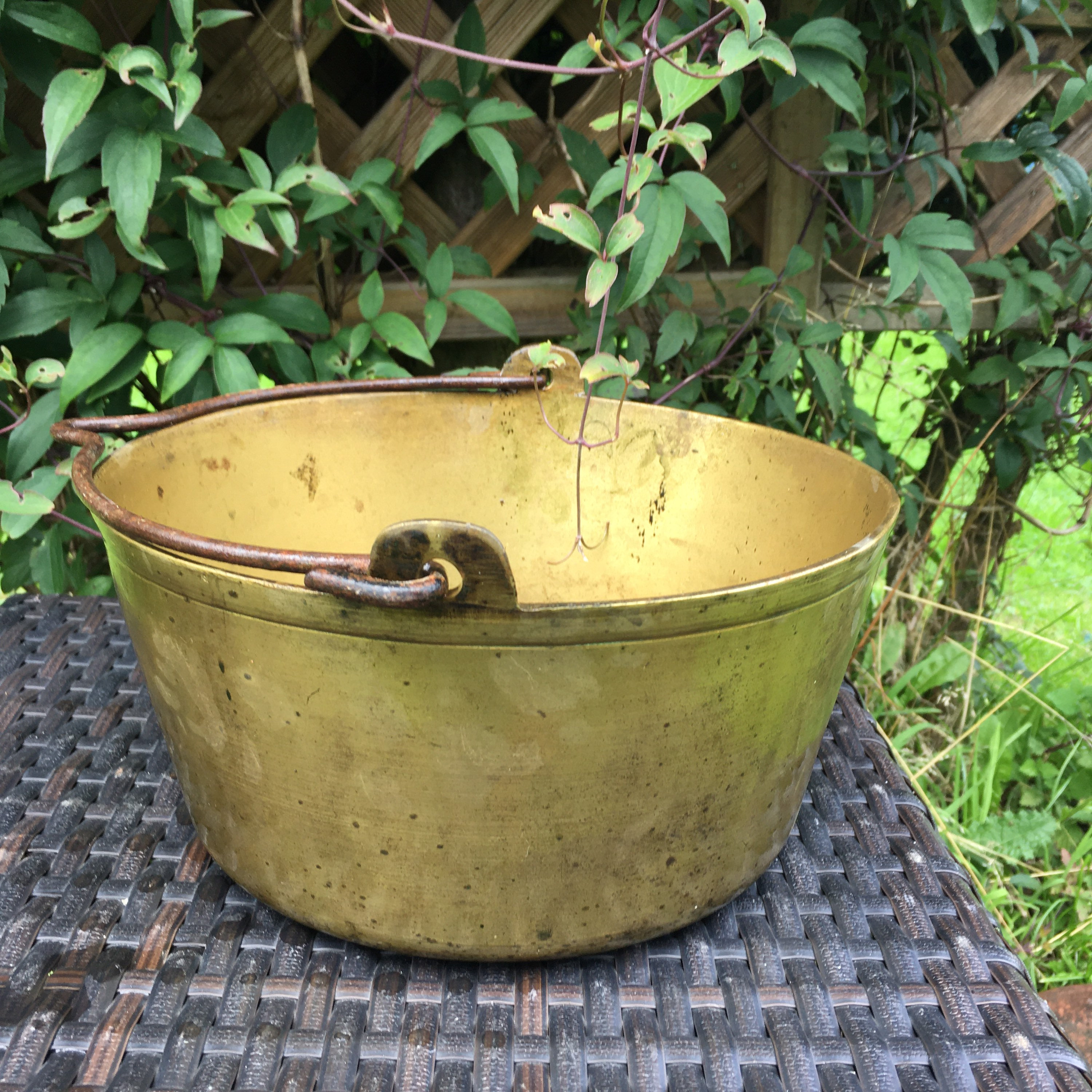 Vintage Brass Jam / Preserving Pan / Indoor / Outdoor Planter - Etsy UK