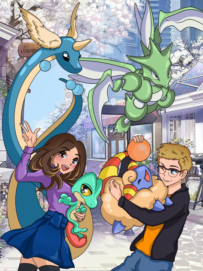 Become a Pokémon Trainer CUSTOM POKEMON PORTRAIT Pokémon - Etsy