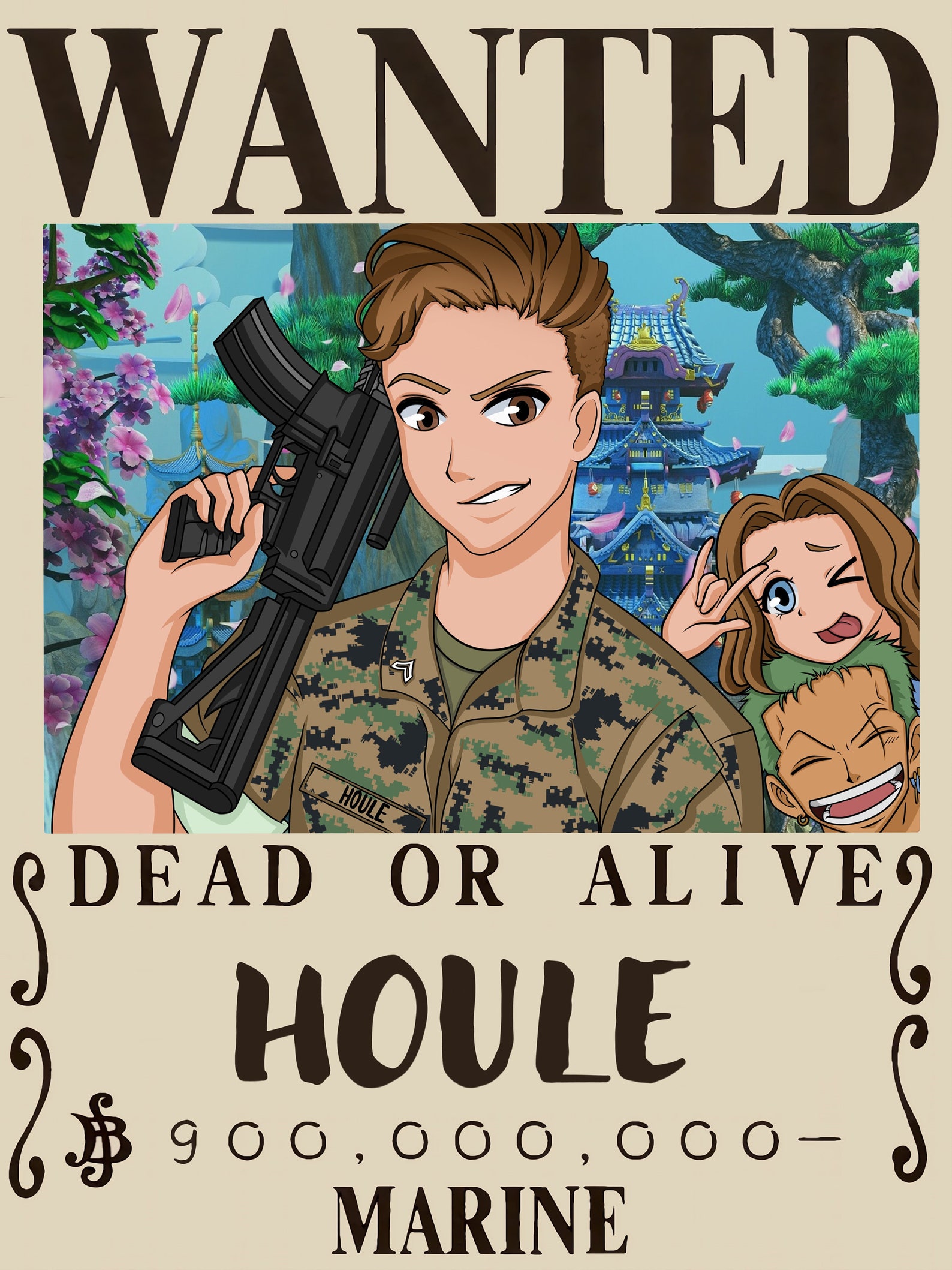 Custom One Piece Inspired Wanted Poster - Etsy