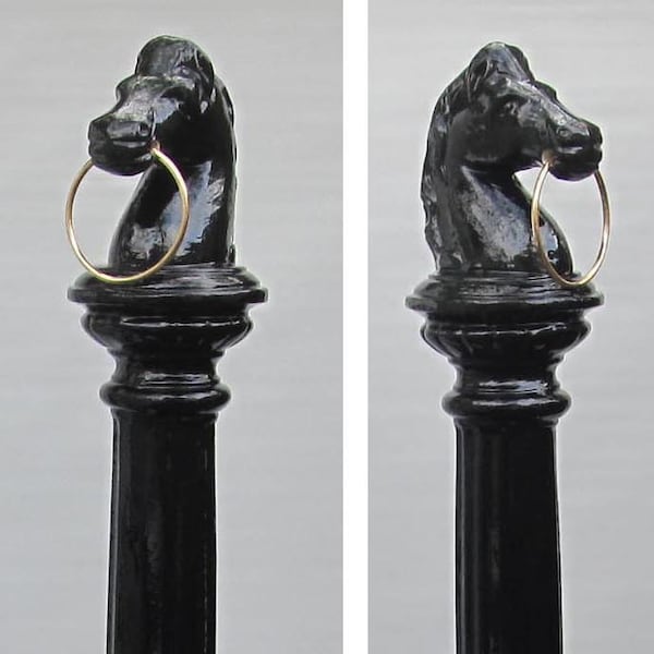 Antique Cast Iron Hitching Post Horse Head - Etsy