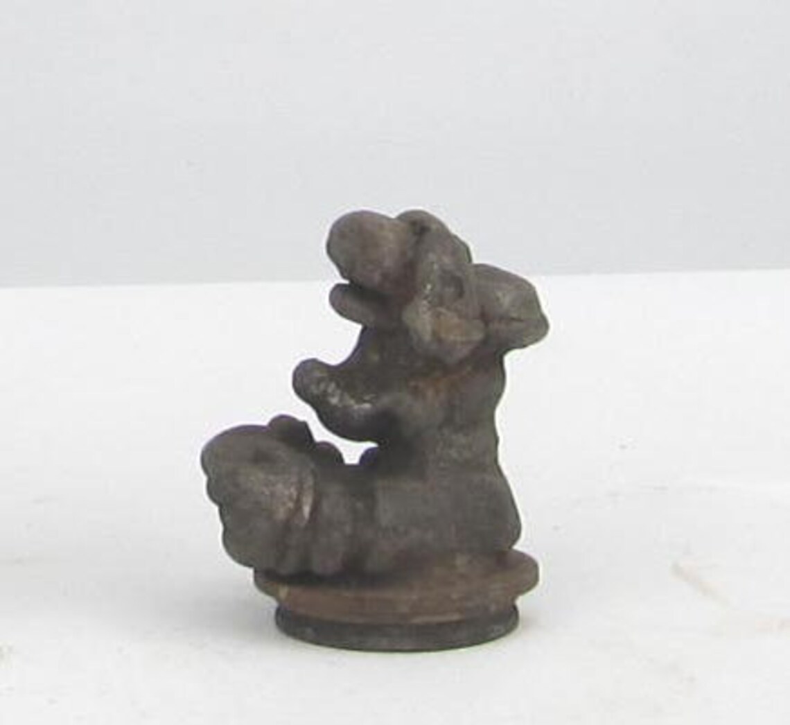 Rare Antique Cast Iron Mickey Mouse Hood Ornament. Mickey Behind a ...