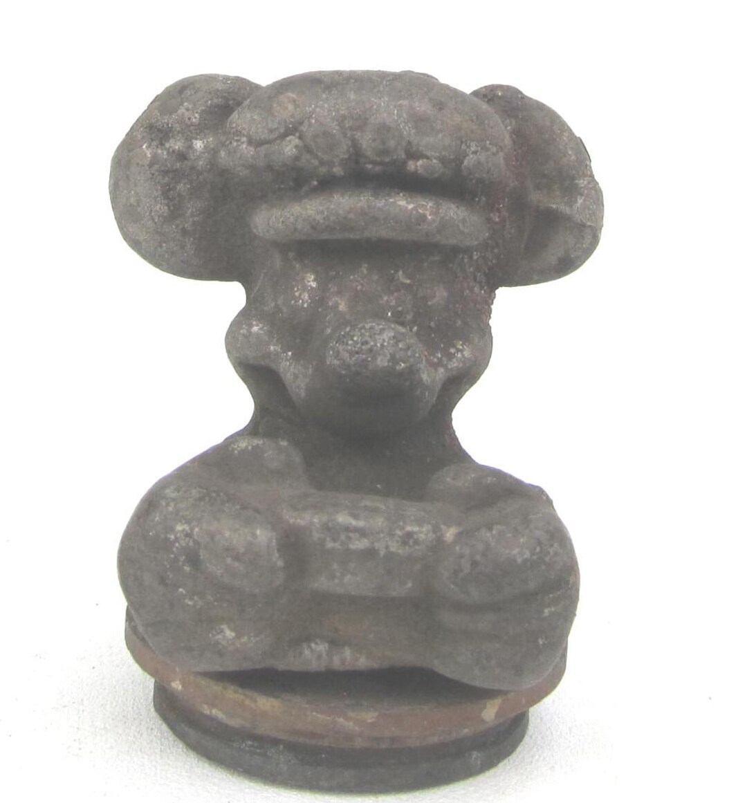 Rare Antique Cast Iron Mickey Mouse Hood Ornament. Mickey Behind a ...