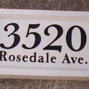 Custom Engraved Cast Stone Address Block for Landscape Piers and ...