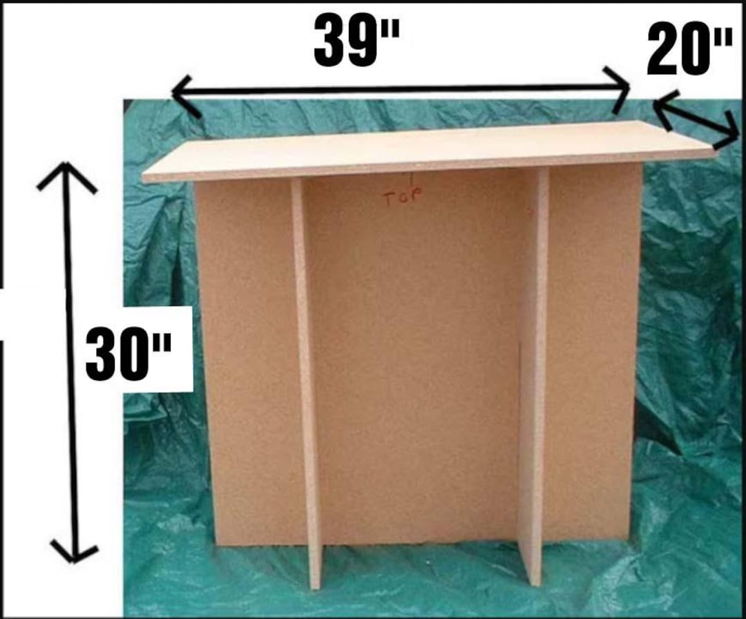 Custom Size Rectangle Particle Board Drape Table. Qty: 1 RESERVED FOR ...