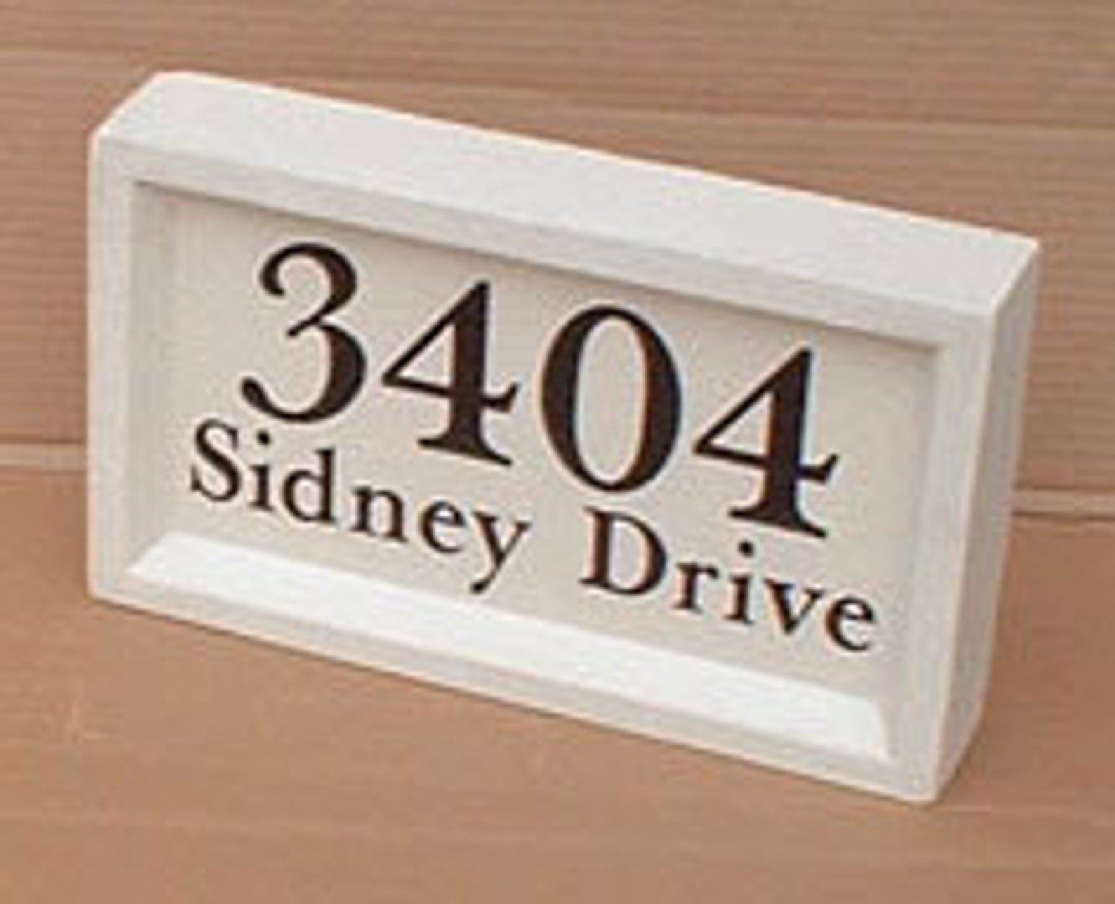 Custom Engraved Cast Stone Address Block for Landscape Piers and ...