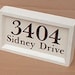 Custom Engraved Cast Stone Address Block for Landscape Piers and ...