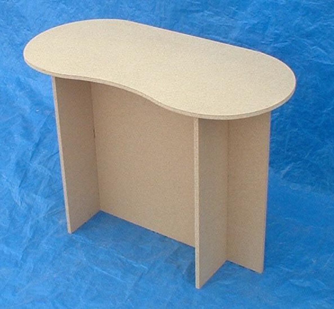 Custom Size Kidney-shaped Particle Board Drape Table. RESERVED FOR JS ...