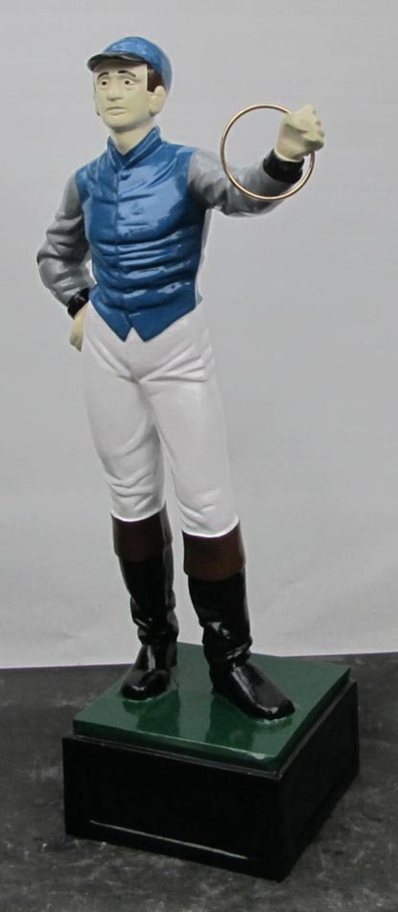 Hand-crafted Traditional Red-vested Real Metal Lawn Jockey Statue With ...