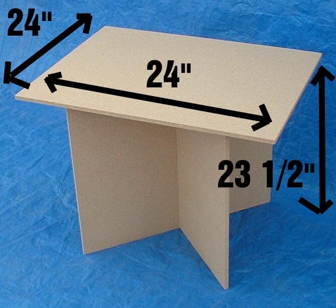 Custom Size Square Top Particle Board Drape Table. Qty: 2 RESERVED FOR ...