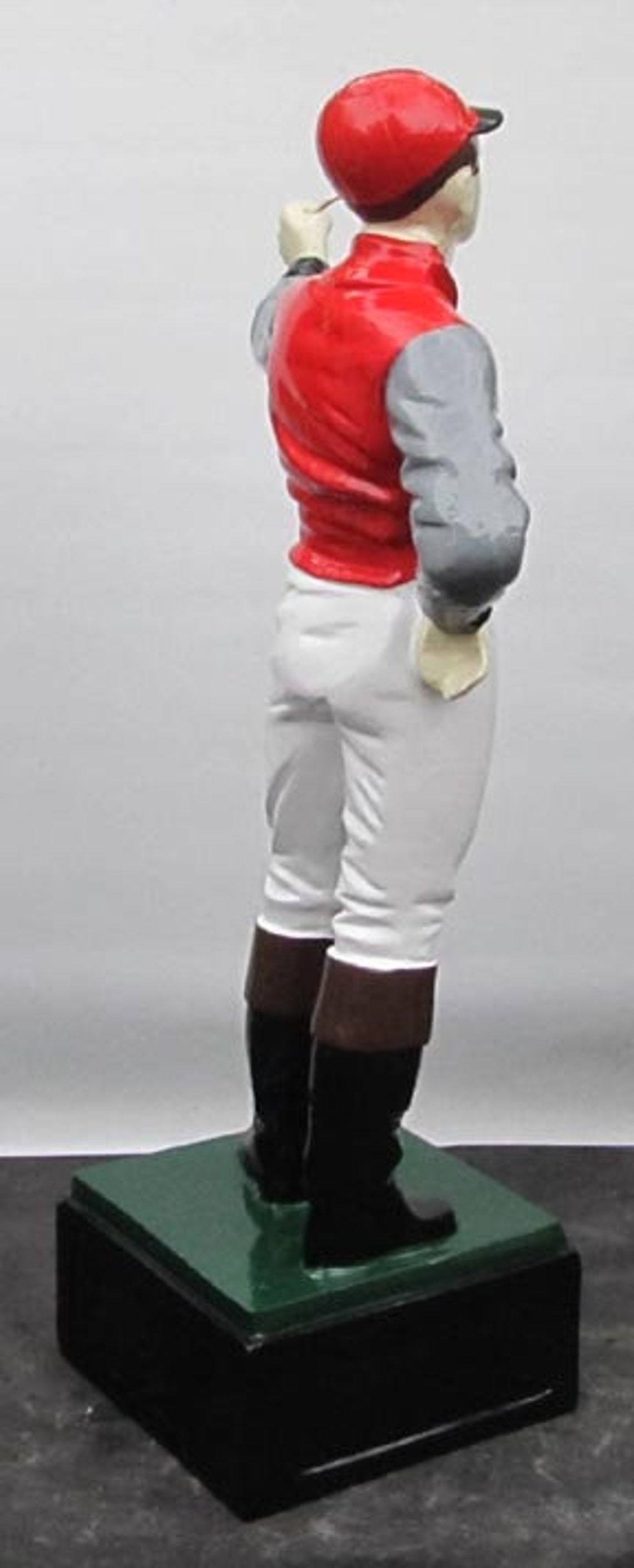 Hand-crafted Traditional Red-vested Real Metal Lawn Jockey Statue With ...