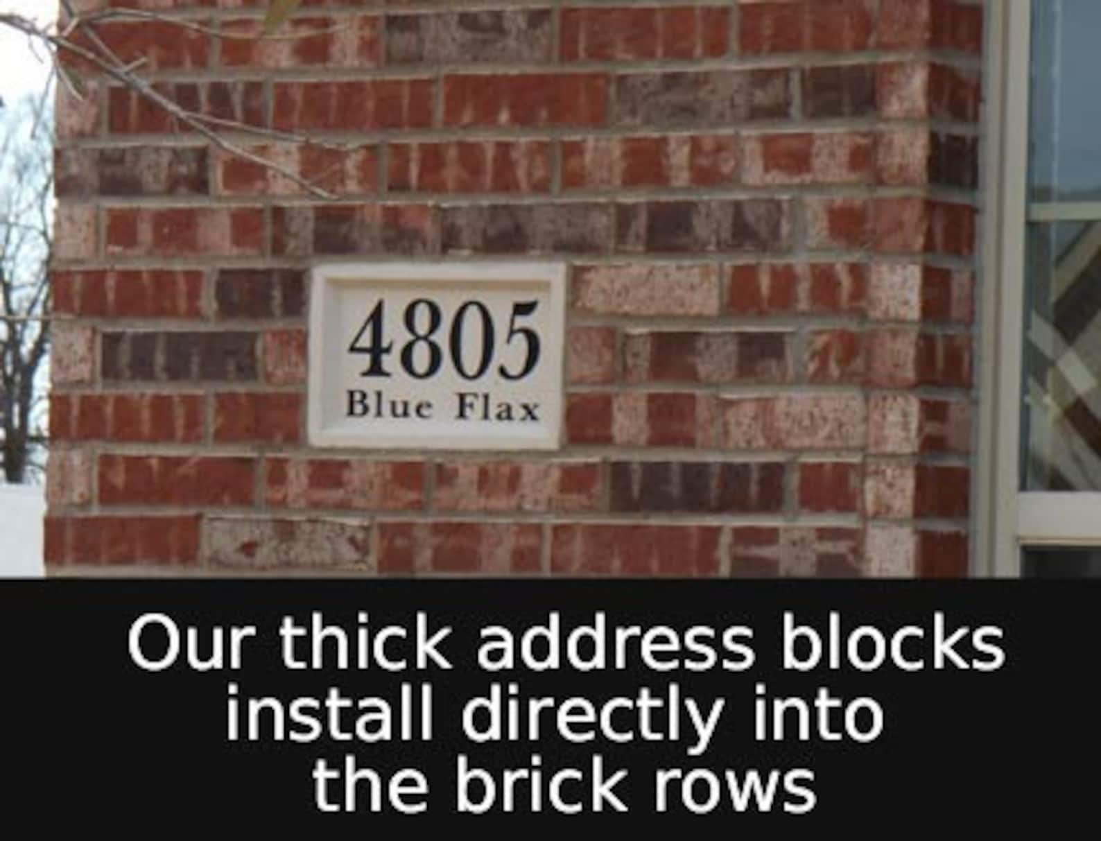 Custom Engraved Cast Stone Address Block for Landscape Piers and ...