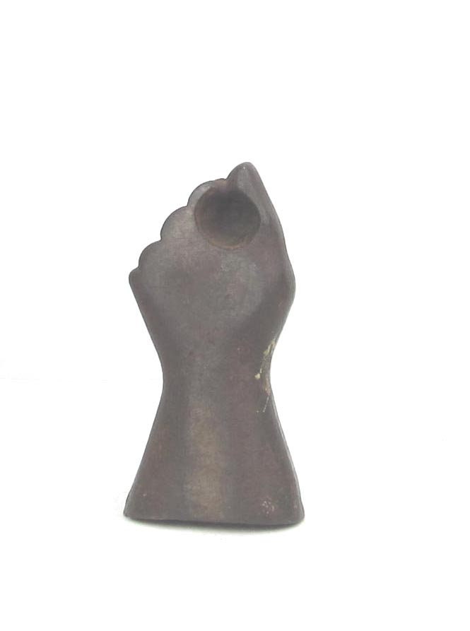 Antique Cast Iron Clenched Fist or Gloved Hand Gate Weight With Cross ...