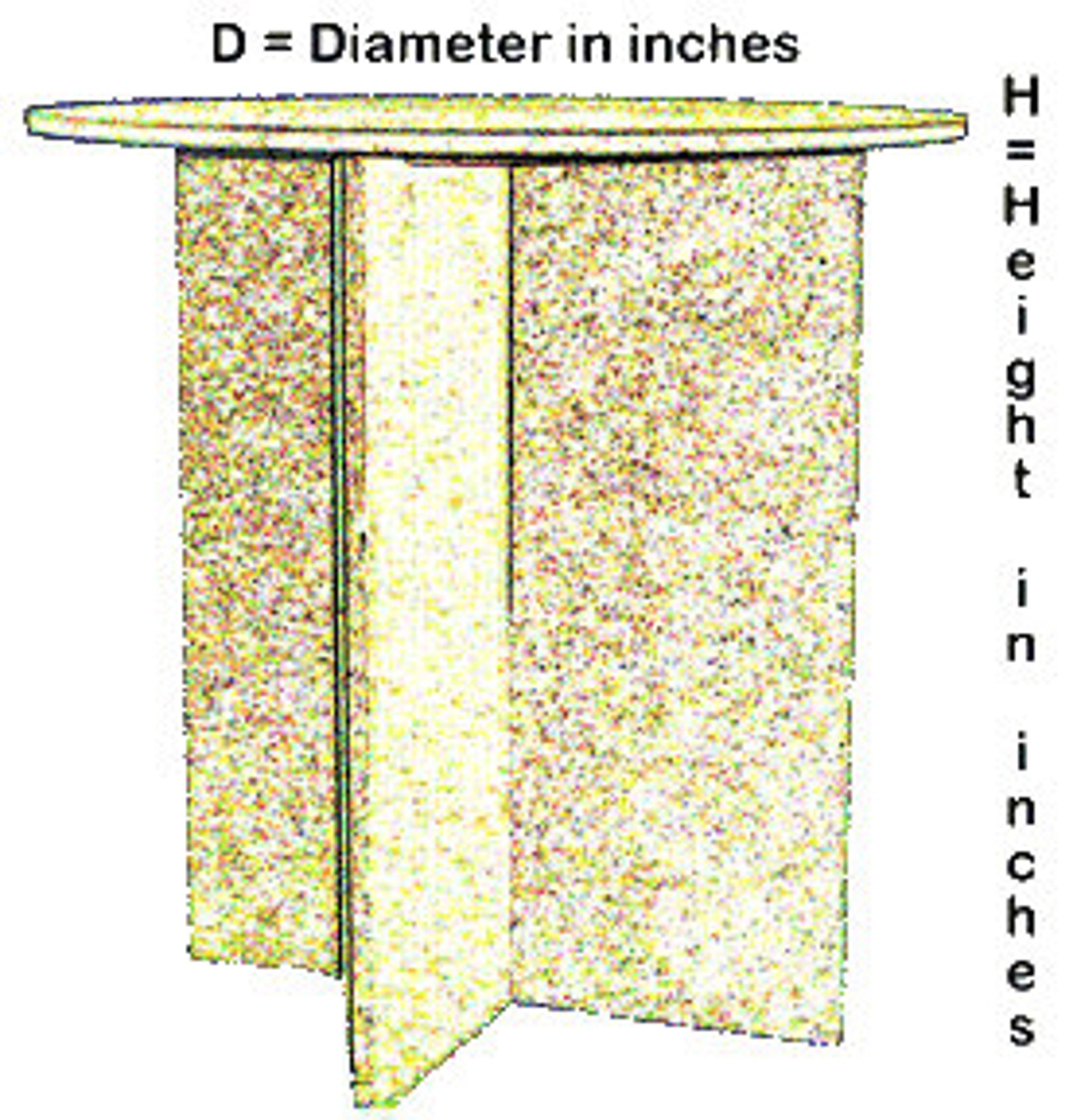 Custom Size Round Particle Board Drape Table- You Pick the Diameter and ...