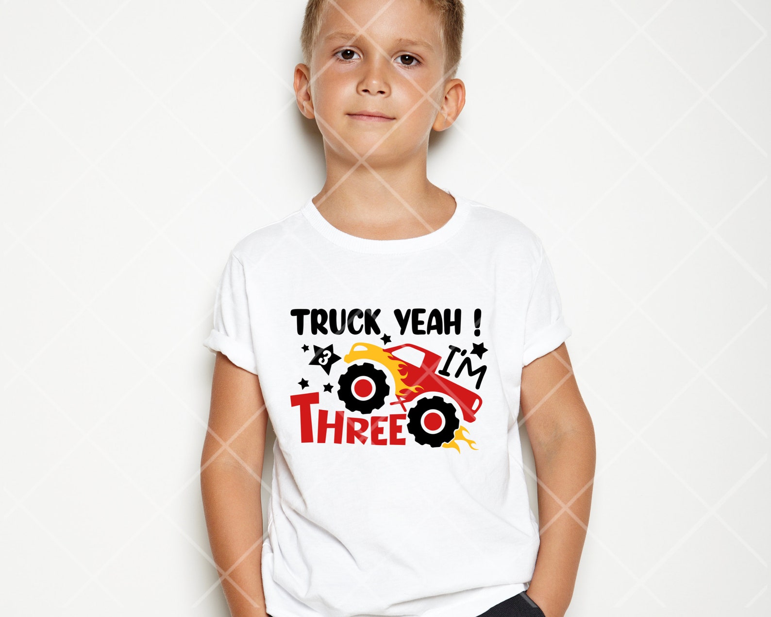 Truck Yeah Svg Truck Yeah I'm Three Svg 3rd Birthday - Etsy