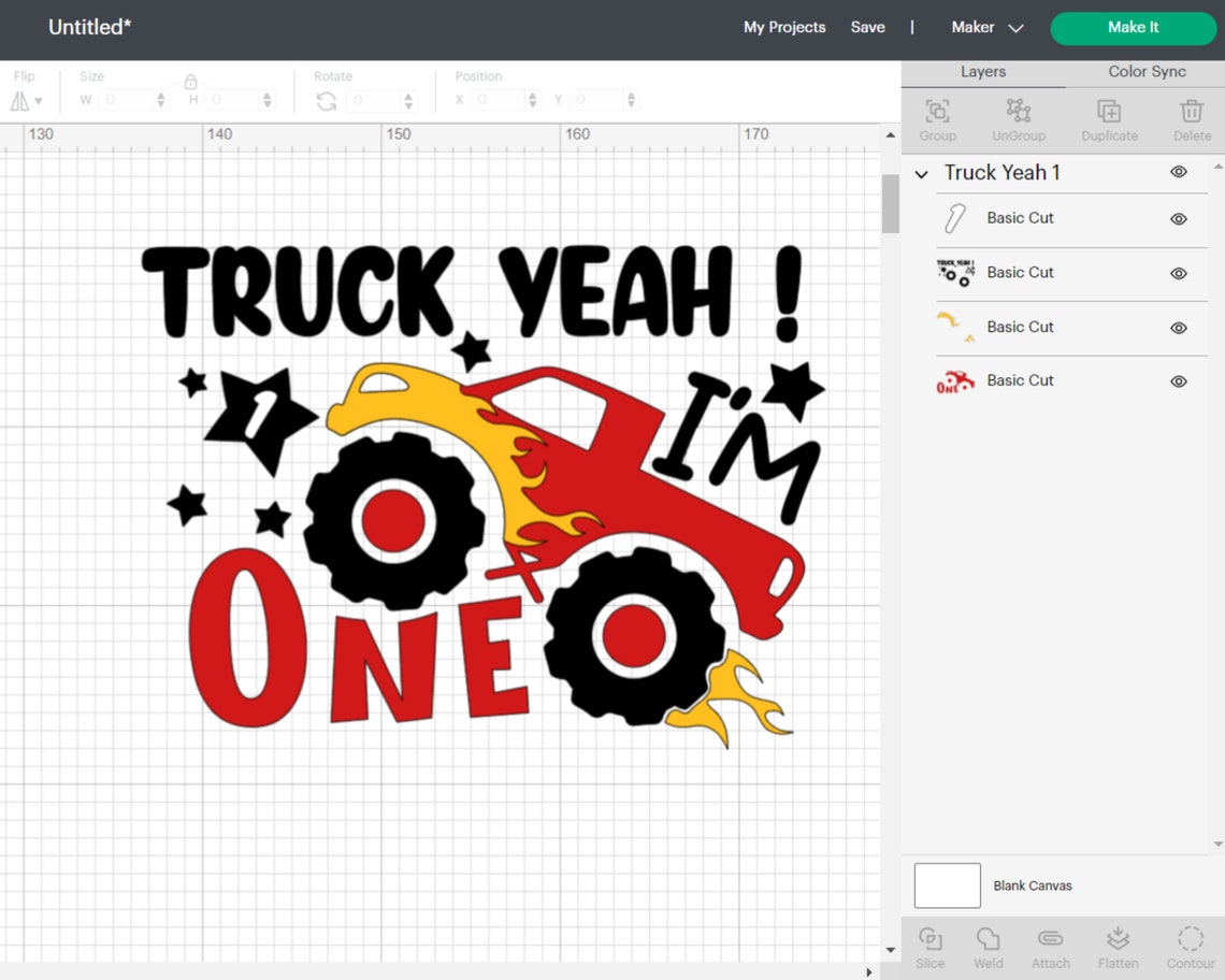 Truck Yeah Svg Truck Yeah I'm One Svg 1st Birthday Svg - Etsy