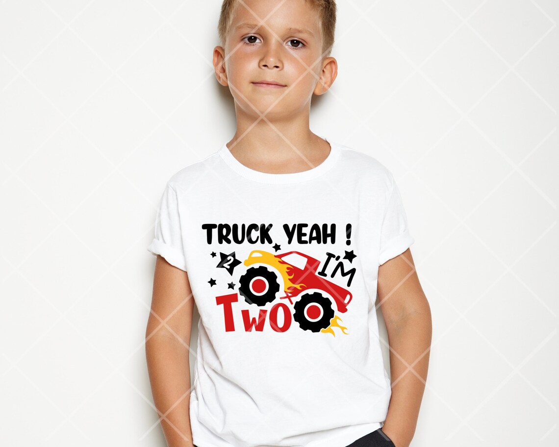 Truck Yeah Svg Truck Yeah I'm Two Svg 2nd Birthday SVG | Etsy Canada