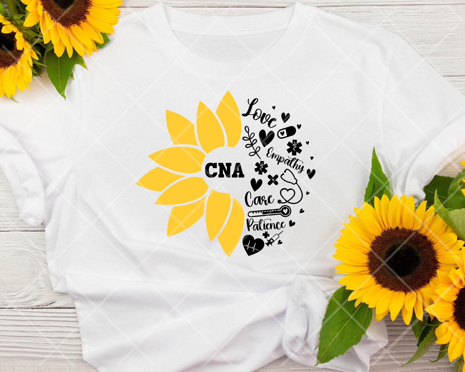 Sunflower Nurse Life Svg, Nursing Svg, Stethoscope, Medical Tool Svg ...