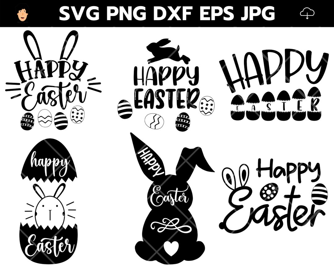 Happy Easter Bundle Svg, Cut Files, Digital Dowload, File for Cricut ...