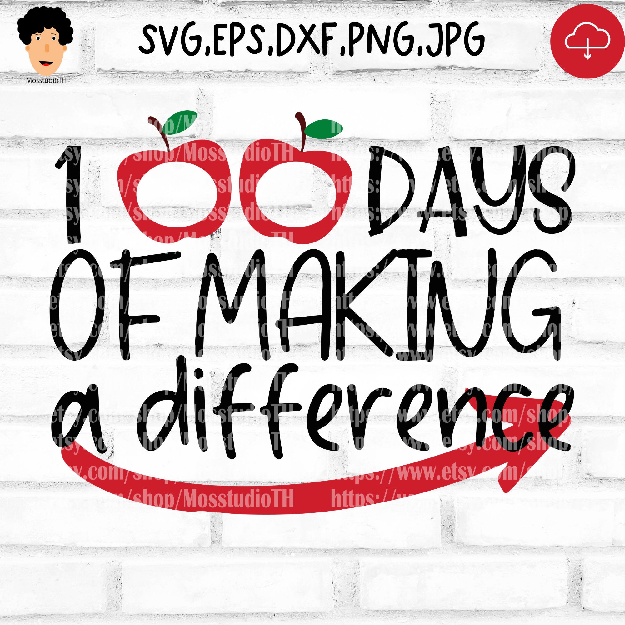 100 Days of Making a Difference Svg School Shirt Svg 100 | Etsy