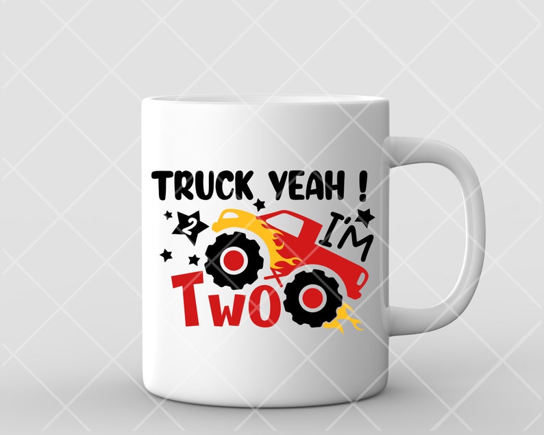 Truck Yeah Svg Truck Yeah I'm Two Svg 2nd Birthday SVG | Etsy