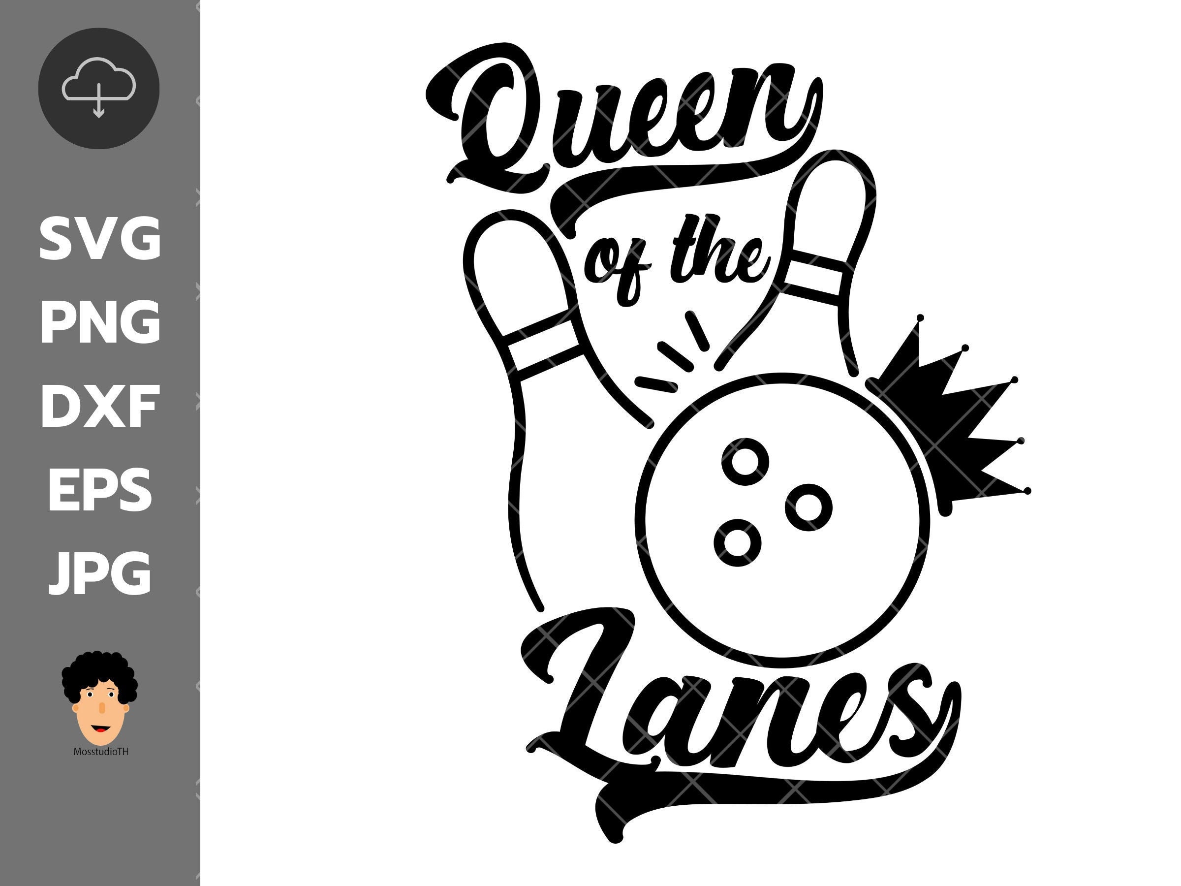 Queen Of The Lanes Svg Bowling Svg Bowling Svg Files | Etsy