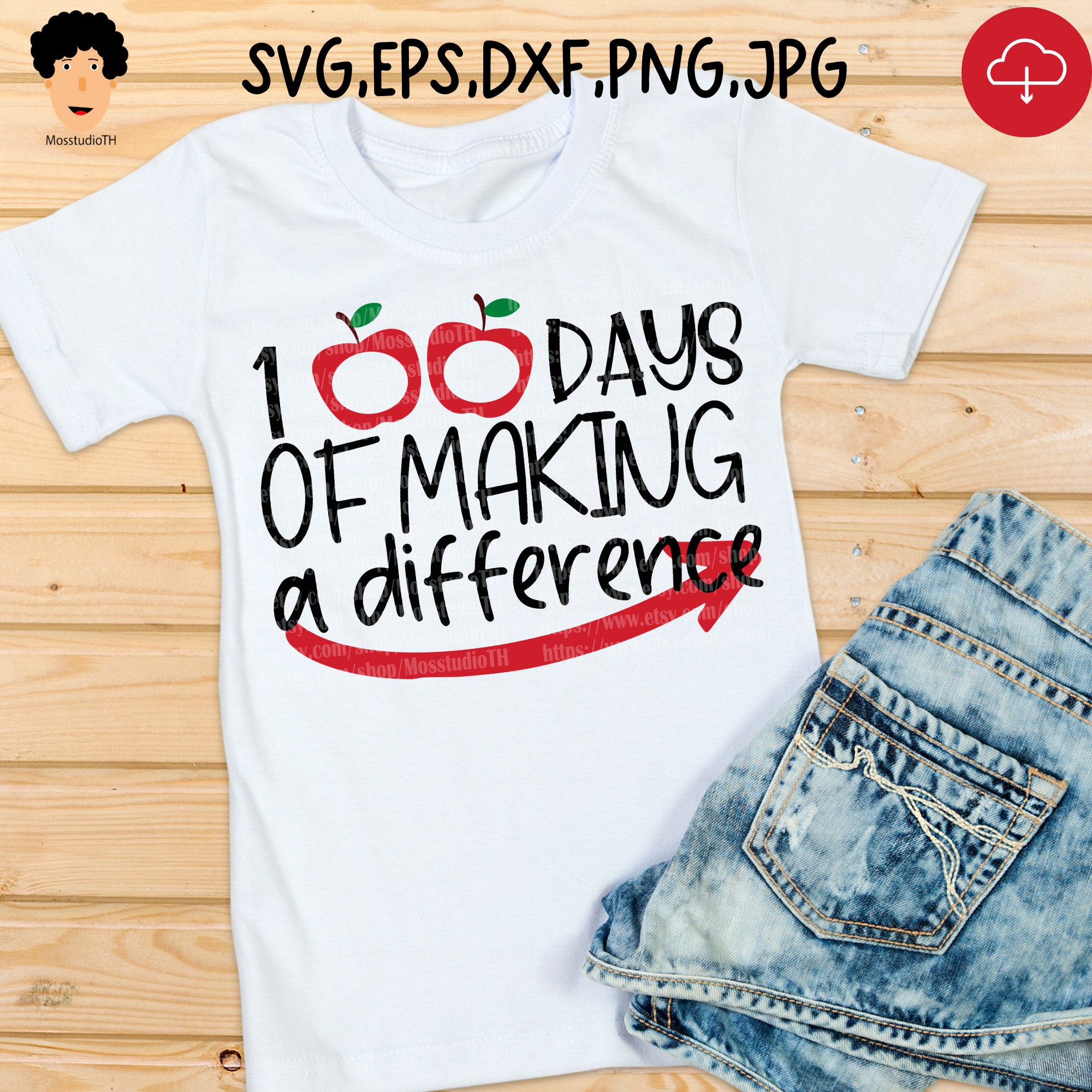 100 Days of Making a Difference Svg School Shirt Svg 100 | Etsy