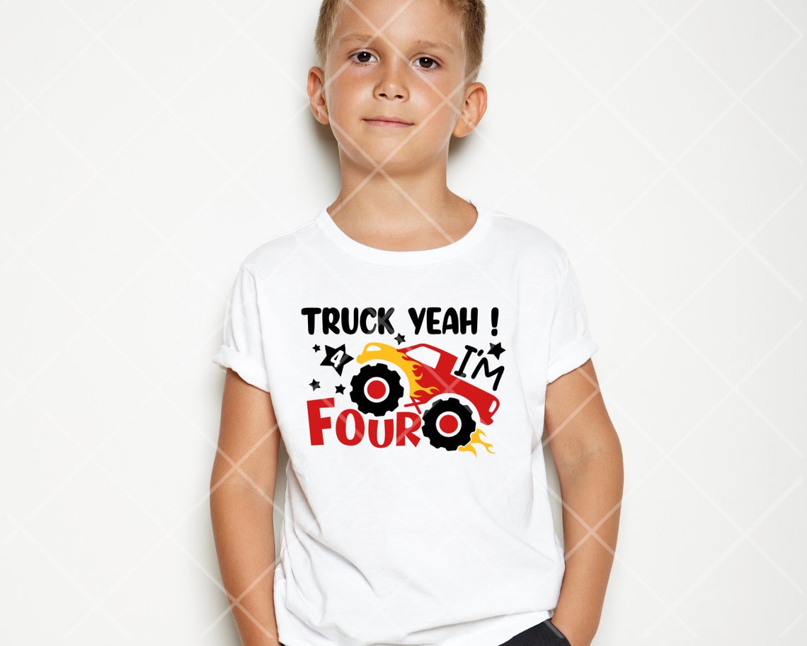 Truck Yeah Svg Truck Yeah I'm Four Svg 4st Birthday - Etsy Canada