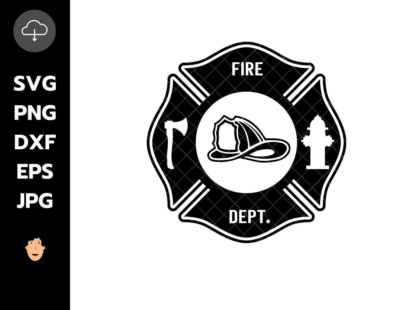 Fire Department Logo Svg Fire Dept. Svg Fireman Logo Svg | Etsy