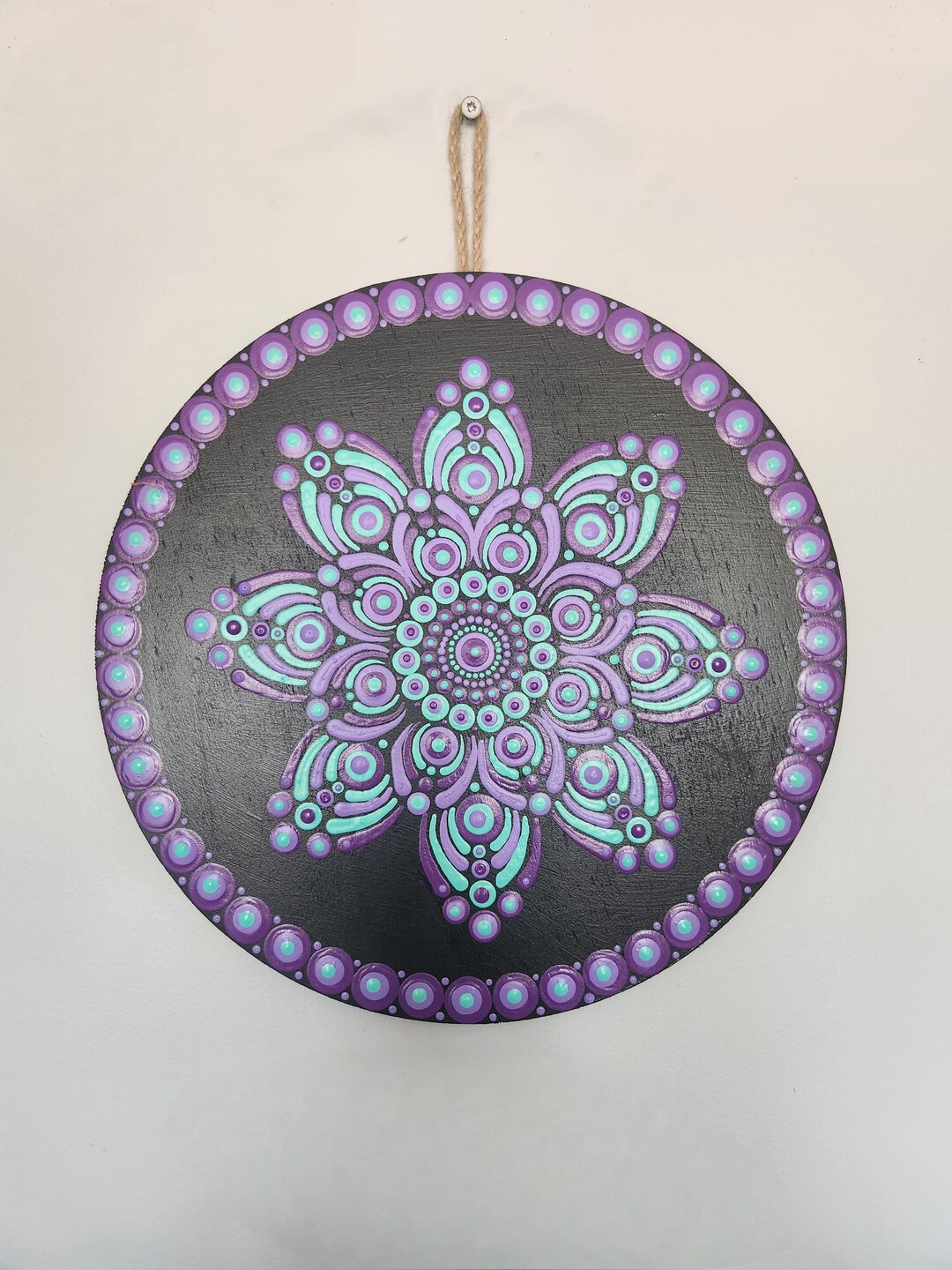 Mandala Painting, Hanging Wooden Wall Art - Etsy