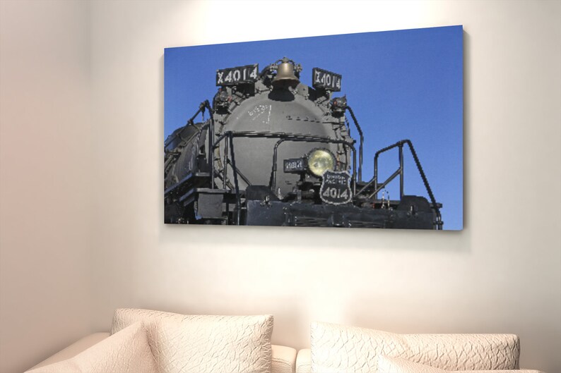Historic Train Canvas Print - Big Boy Locomotive 4014 in Caliente, NV ...