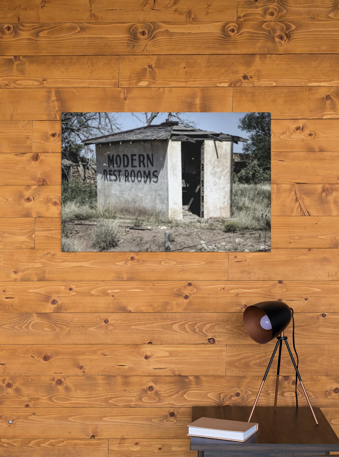 Gritty Poster of Old Modern Restrooms Ruins on 175gsm Fine Art Paper ...