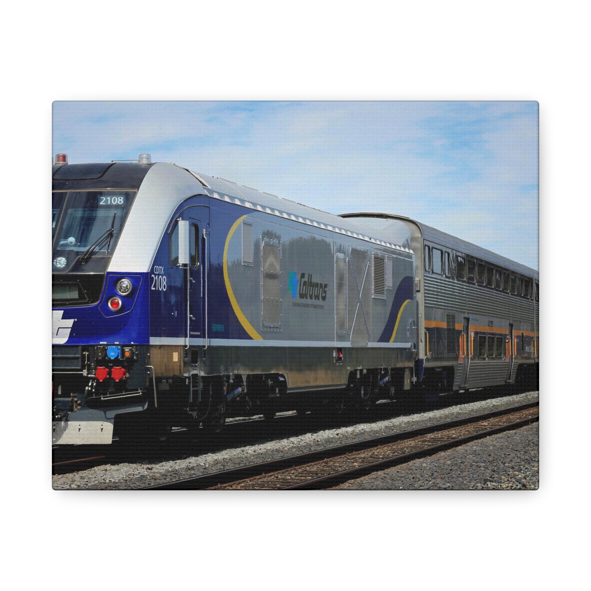 Westbound Amtrak Train Bayfront Park Pinole CA Canvas Art Gallery Wrap ...