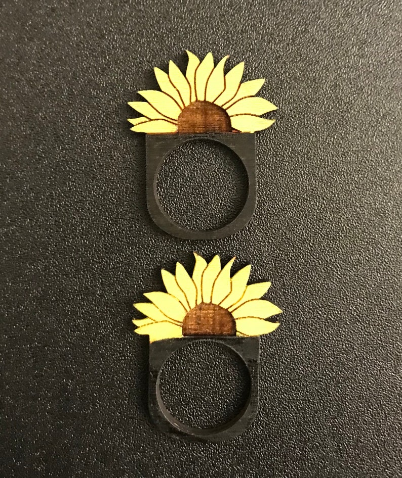 INSTANT DOWNLOAD SVG Stackable Sunflowerrings/ Includes 4rings/ Wood ...